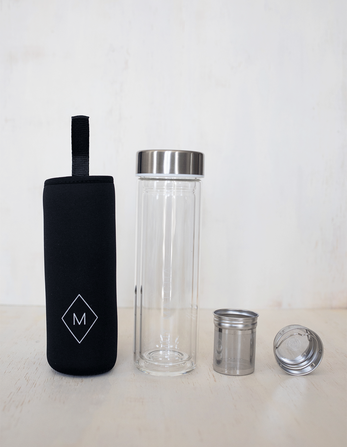 Double Wall Glass Matcha Shaker w/ Infuser | Muy Matcha